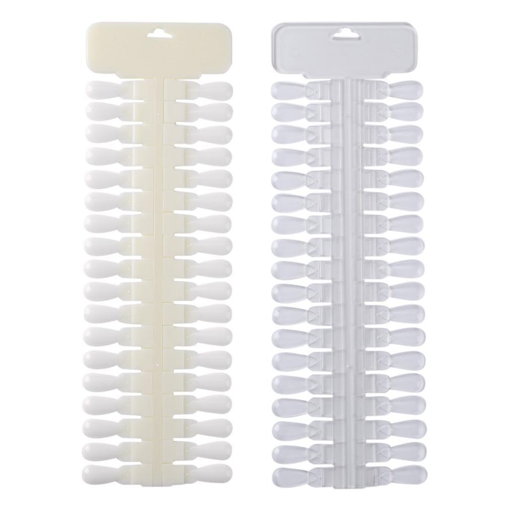 36pcs Removable False Nail Tips Color Card Nail Display Board (Skin ...