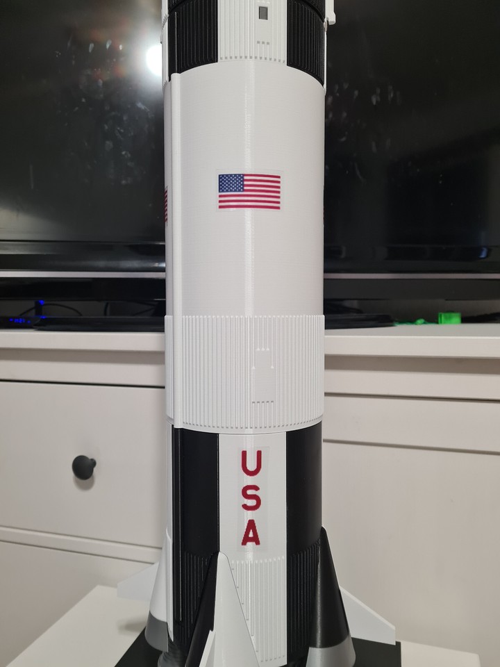SATURN V 6ft 182cm 1/60 APOLLO 11 Display Large ROCKET MODEL FULLY ...