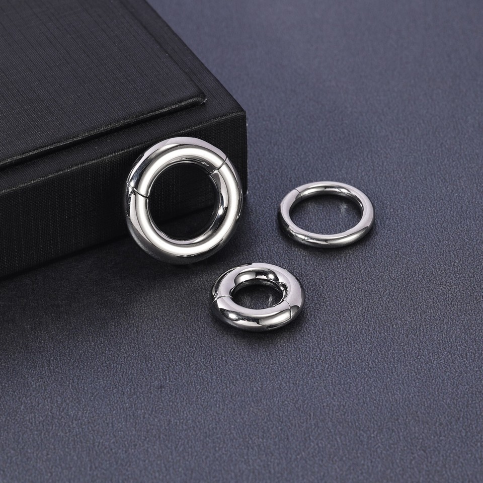 1 Pc Titanium Hoop Earring Hinged Clicker Septum Ring Large Gauge Ear ...