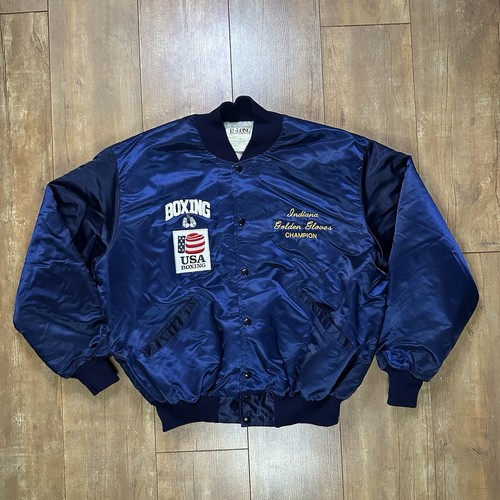 Vintage Golden Gloves Boxing Of Indiana Champion Satin Jacket 2XL XXL ...