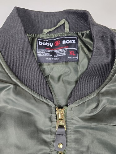 Baby Noiz Vintage Green Gold Bomber Jacket Size XL Smoke Urban Unique ...