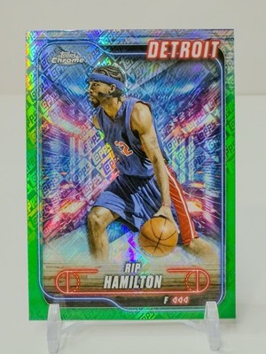 2024-25 Topps Chrome Rip Hamilton #65 Green Topps Logo Refractor ...