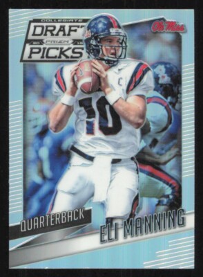 2015 Prizm Draft ELI MANNING Silver card OLE MISS RUNNIN REBELS New ...