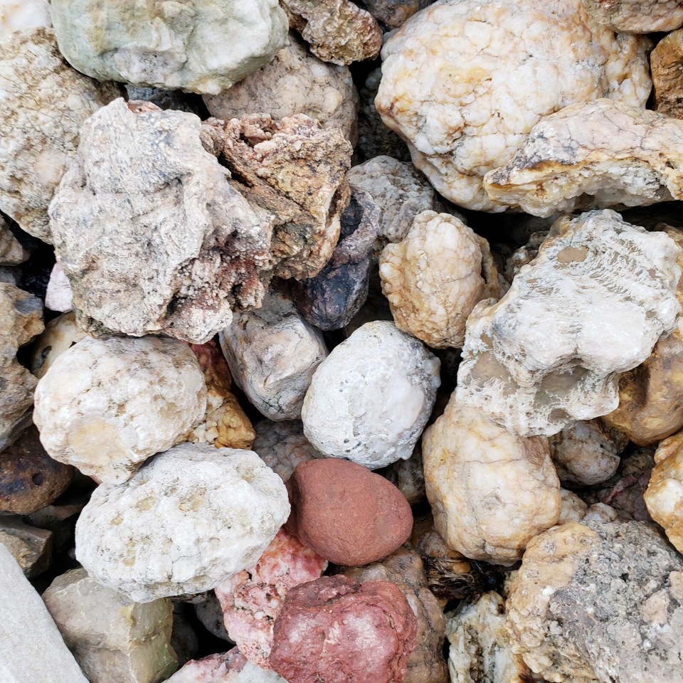 Natural Semi Solid - Solid Agates Geodes Nodules Lapidary Bulk Lot 2LB ...