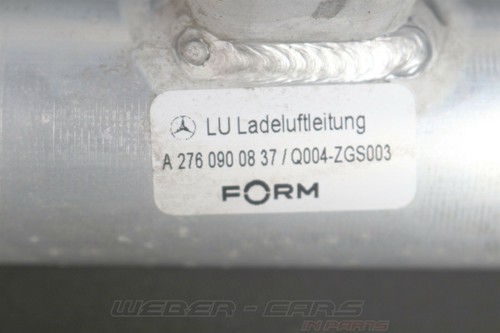A2760900837 Mercedes W222 M276 3.0 3.5 Charge Air Pipe Pressure Hose ...