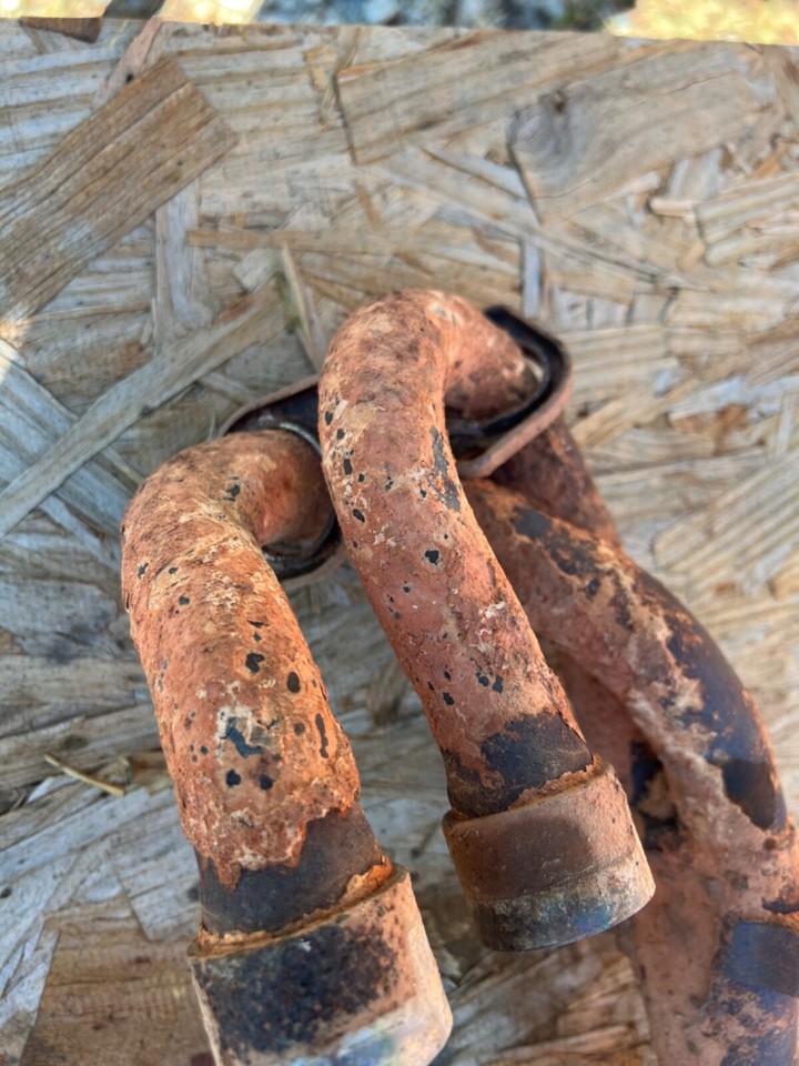 Yamaha Grizzly 660 YFM 660 2005 05 front exhaust pipes muffler header ...