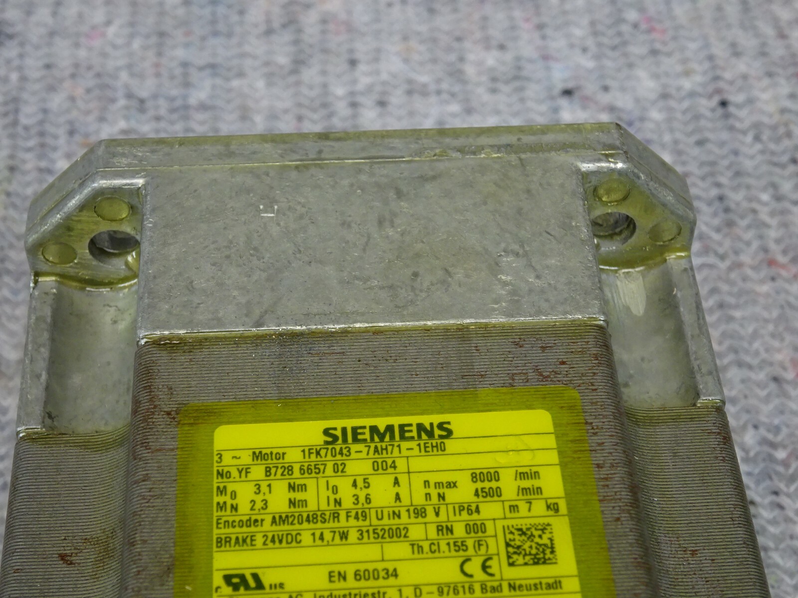 NEW 1FK7 Siemens Servo Motor 1FK7043-7AH71-1EH0 1FK70437AH711EH0 ...