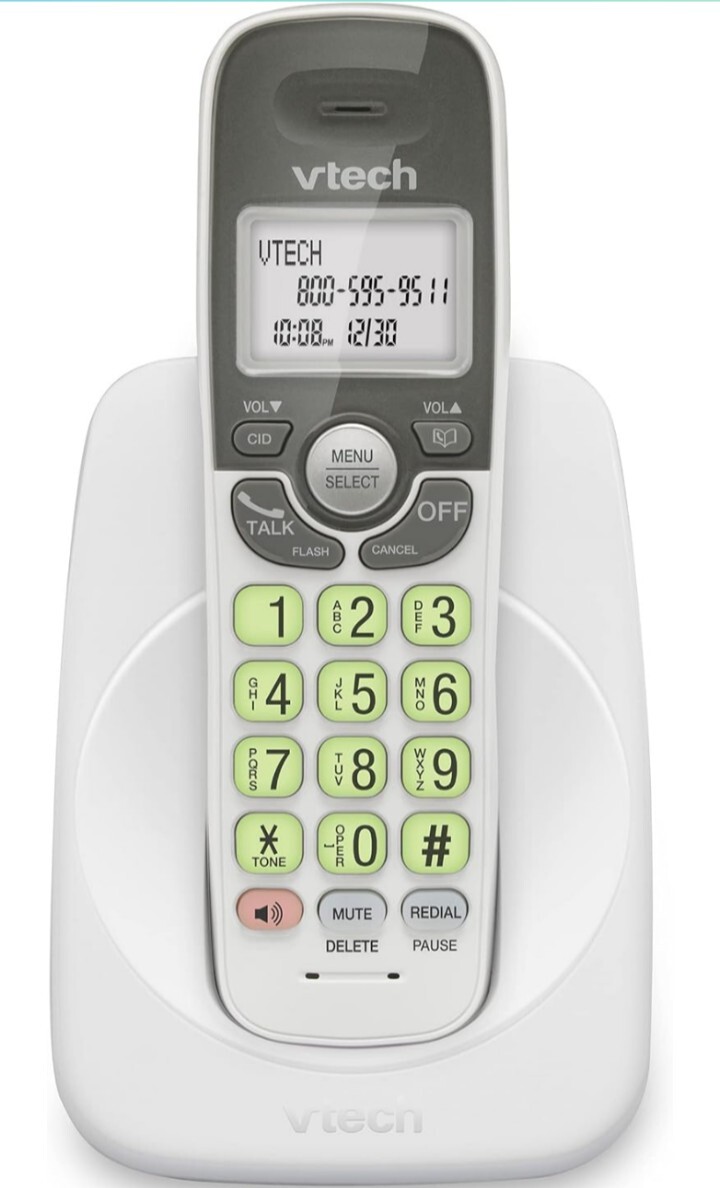 VTech VG131 DECT 6.0 Cordless Phone - Bluetooth Connection, Blue-White ...