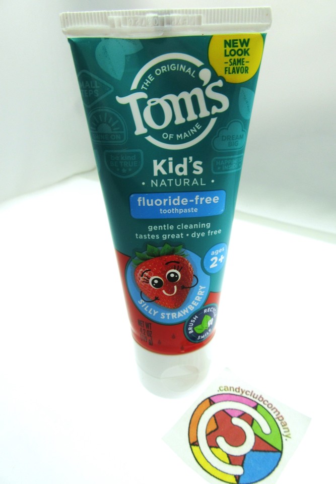 Tom's Fluoride Free Natural Childrens Toothpaste ~ Silly Strawberry ~ 4 ...