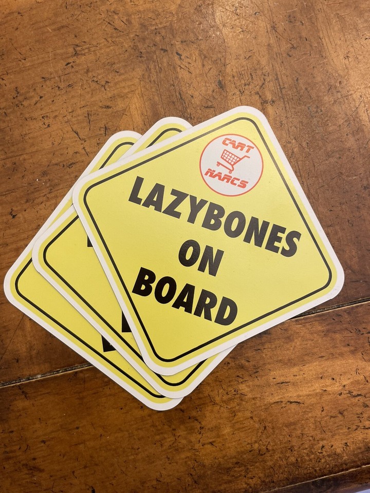 Lazybones On Board Custom Car Magnet Cart Narc Funny 5”x5” | eBay
