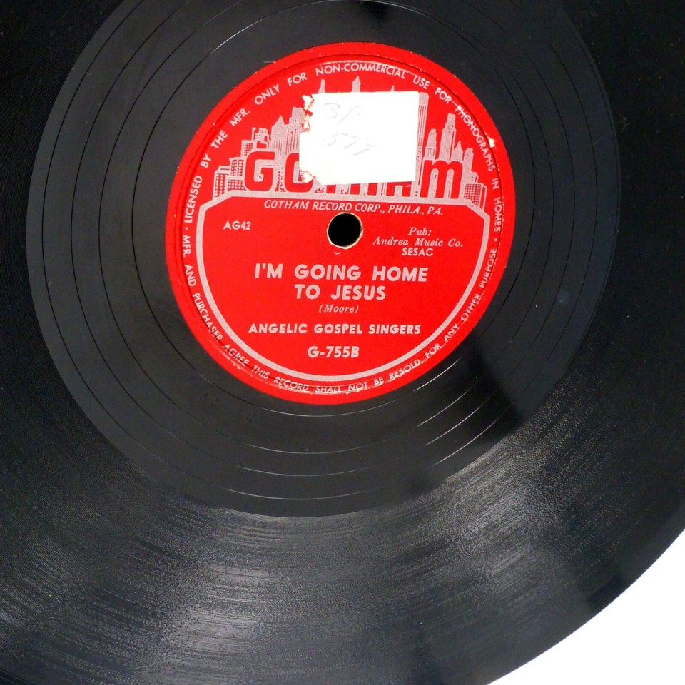 Angelic Gospel Singers 78 Angels Watching Over Me on Specialty VG+ cond ...