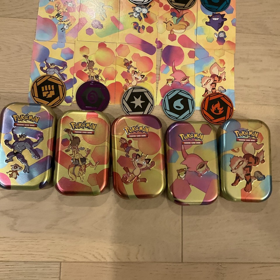 *EMPTY* Pokemon 151 Mini Tin Set 10 tins - Including ART and COINS. NO ...