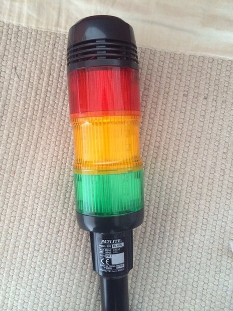 1PC MG-302BQ-RYG three-color signal warning light 60mmDC24V can be bent ...