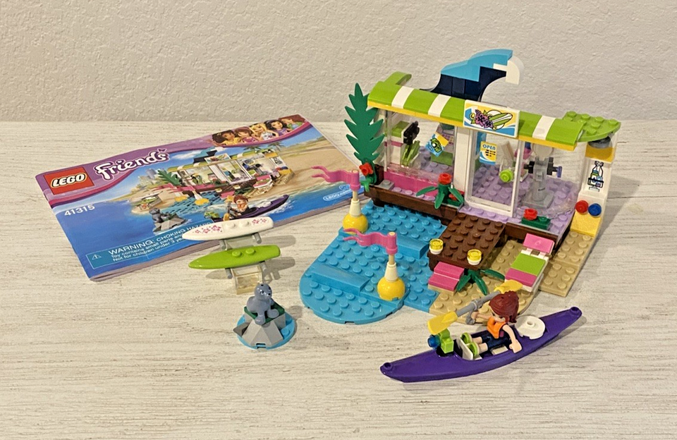 LEGO Friends Beach Bundle 41397 Juice Truck 41315 Surf Shop Complete ...