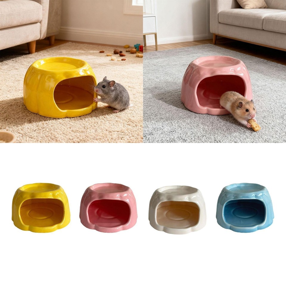Ceramic Hamster House Hamster Habitat for Hedgehog Dwarf Hamster ...