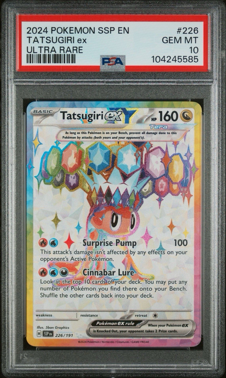 Tatsugiri ex 2024 Scarlet & Violet: Surging Sparks #226/191 Ultra Rare ...