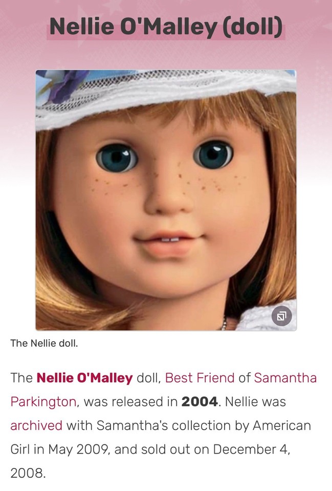 🌸 American Girl 🌸 2004 PC 18” Irish Doll 🌸 Nellie O’Malley w/ Purple ...