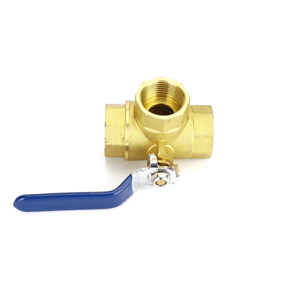 3-Way Ball Valve Female L Port Lever Handle 1" NPT Made Of Forged Brass #8 | eBay