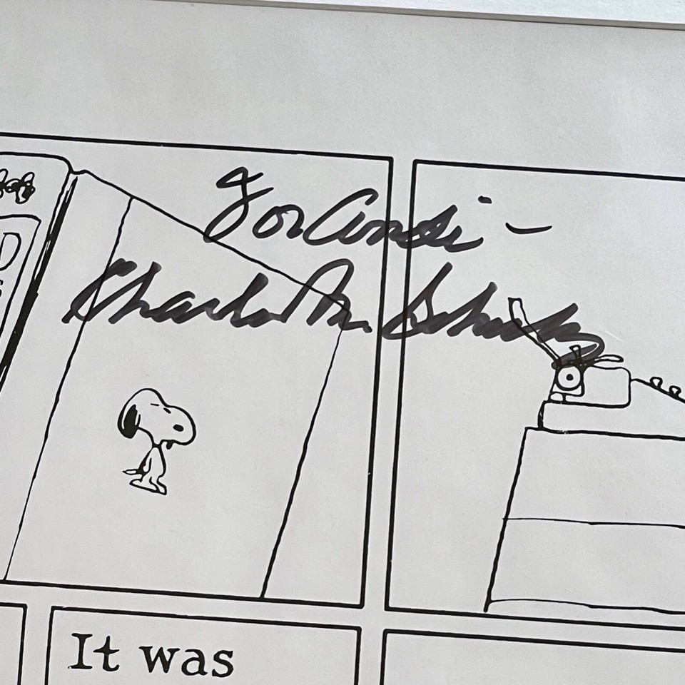 CHARLES M SCHULZ * PSA * Autograph SNOOPY "Good Writing" Peanuts XL ...