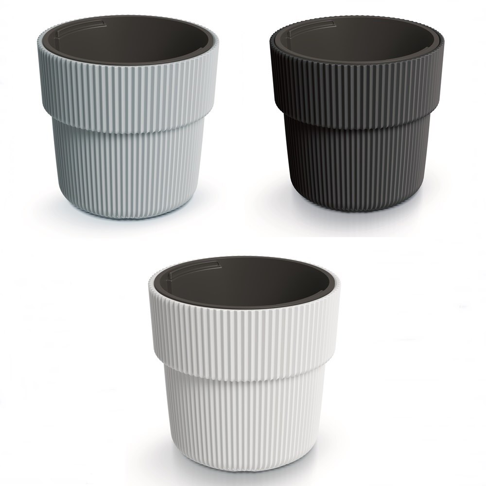 Blumentopf Blumenkübel Pflanzentopf Rillen Rippen-Design Übertopf ...