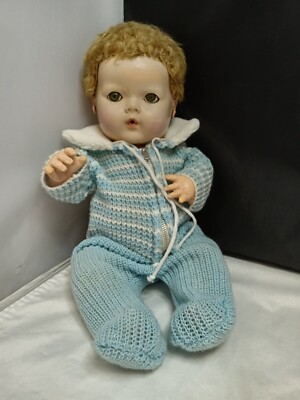 1930's Effanbee DY-DEE BABY 15" Doll Rubber Body and Ears Sleep Eyes ...