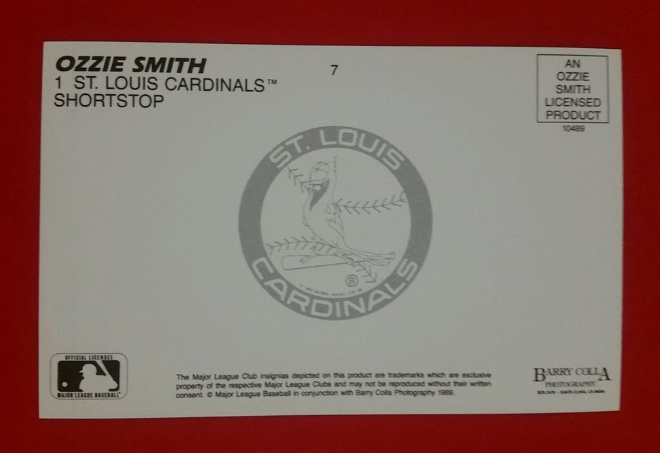 1989 Barry Colla Postcards Ozzie Smith #7 - Wizard Rarity - 10+ Items ...