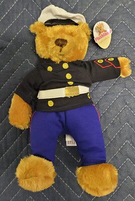 Stuffed USMC US Marine Corp Bear Plushland Toy Co Animal 6" FREE ...