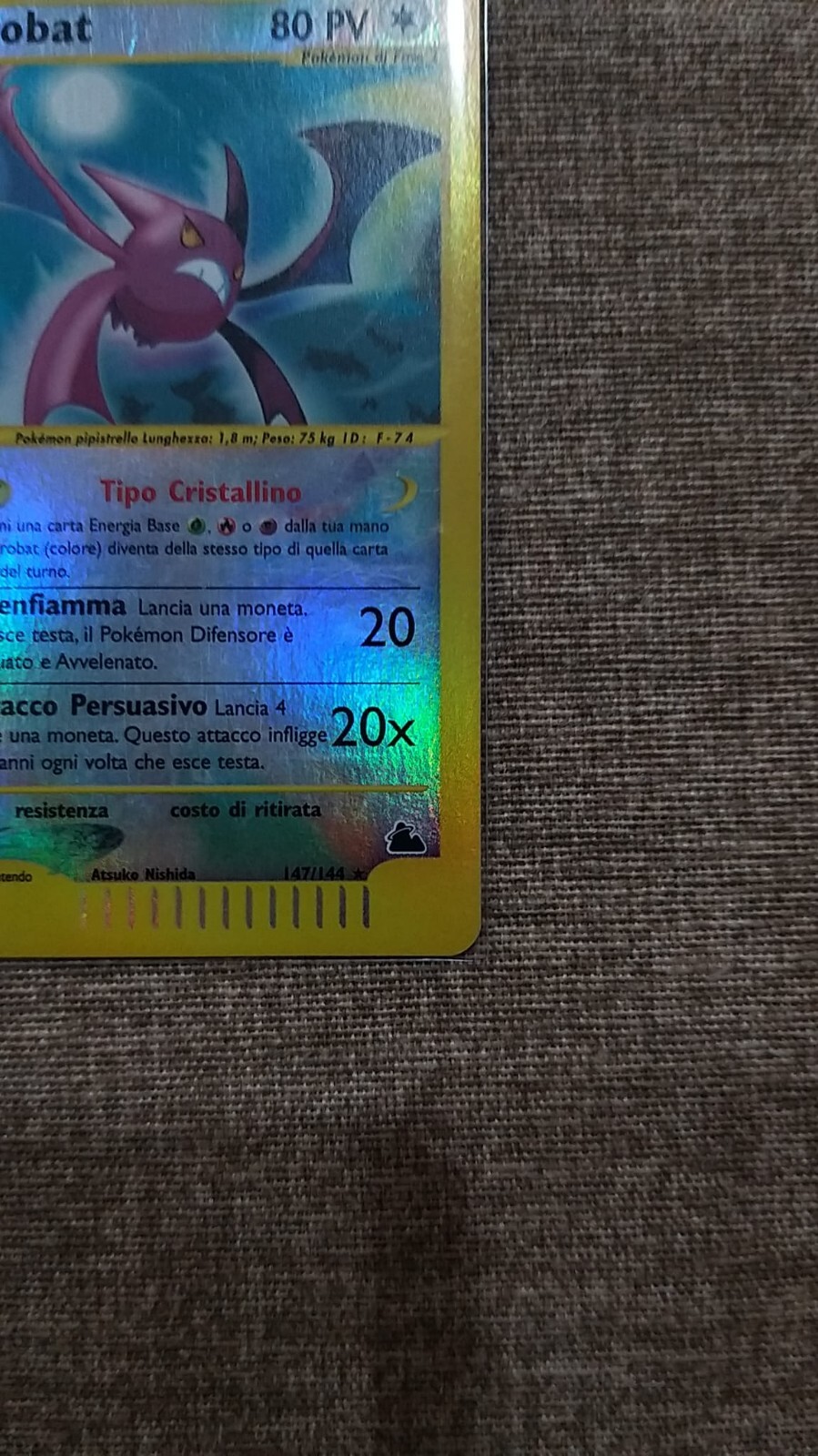 Crobat Crystal Type, Skyridge, 147/144, reverse holo | eBay