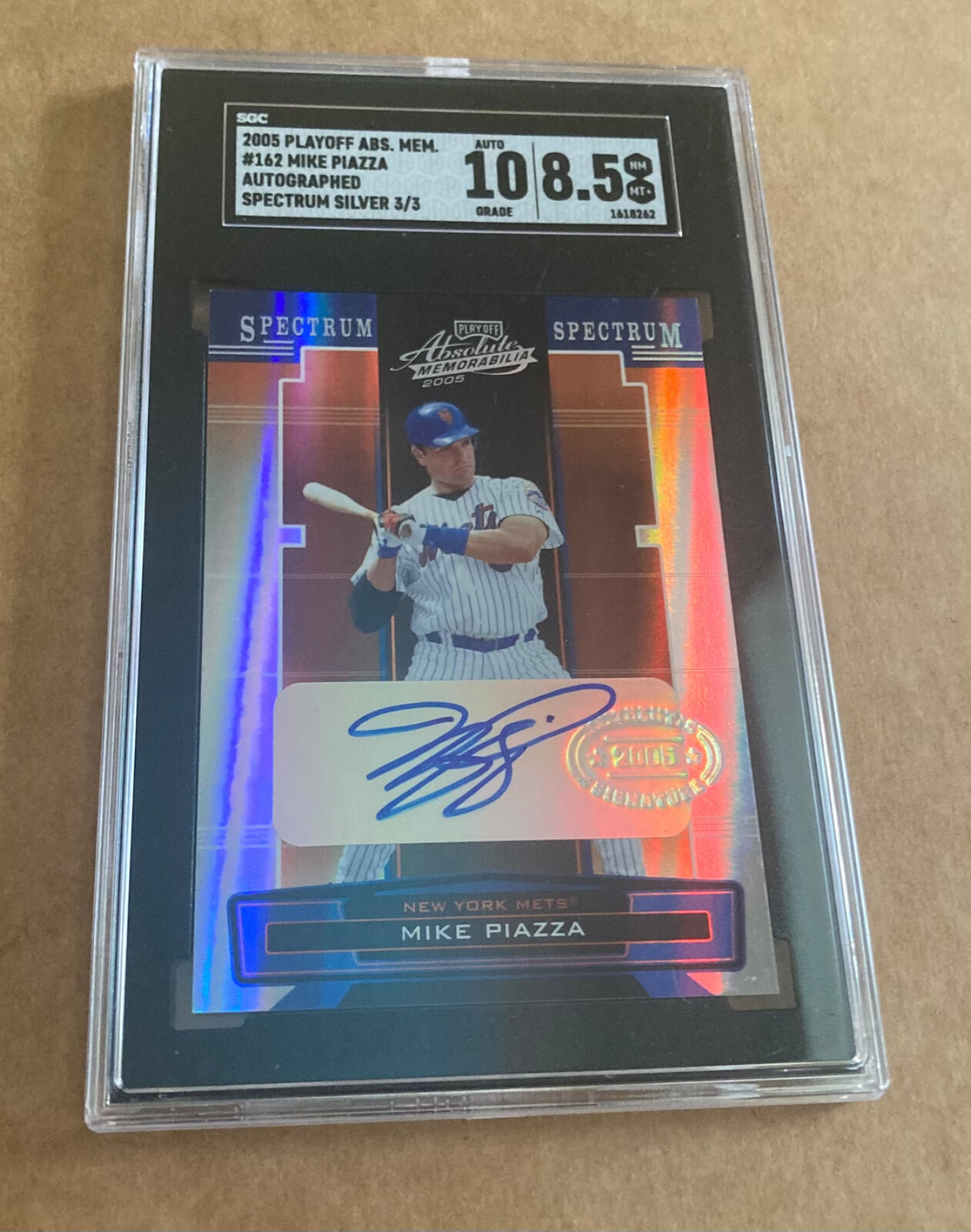 MIKE PIAZZA 2005 Playoff Absolute /3 Spectrum Silver Autograph SGC 8.5 ...