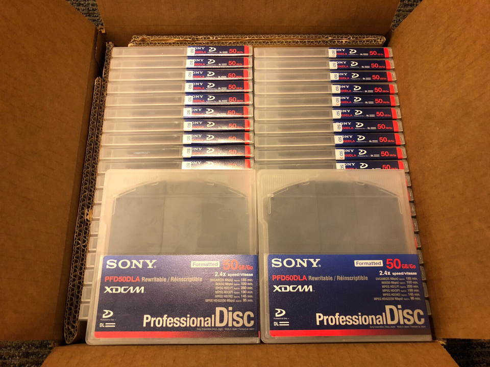 Sony PFD50DLA XDCAM 50GB Rewritable Professional Disc - 40x Pack | eBay