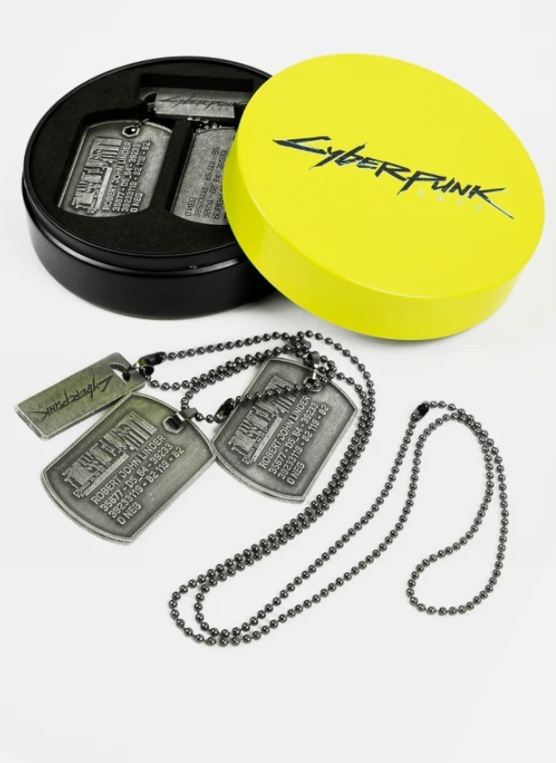 Cyberpunk 2077 Johnny Silverhand's Dog Tags Necklace Pendant + Ball ...