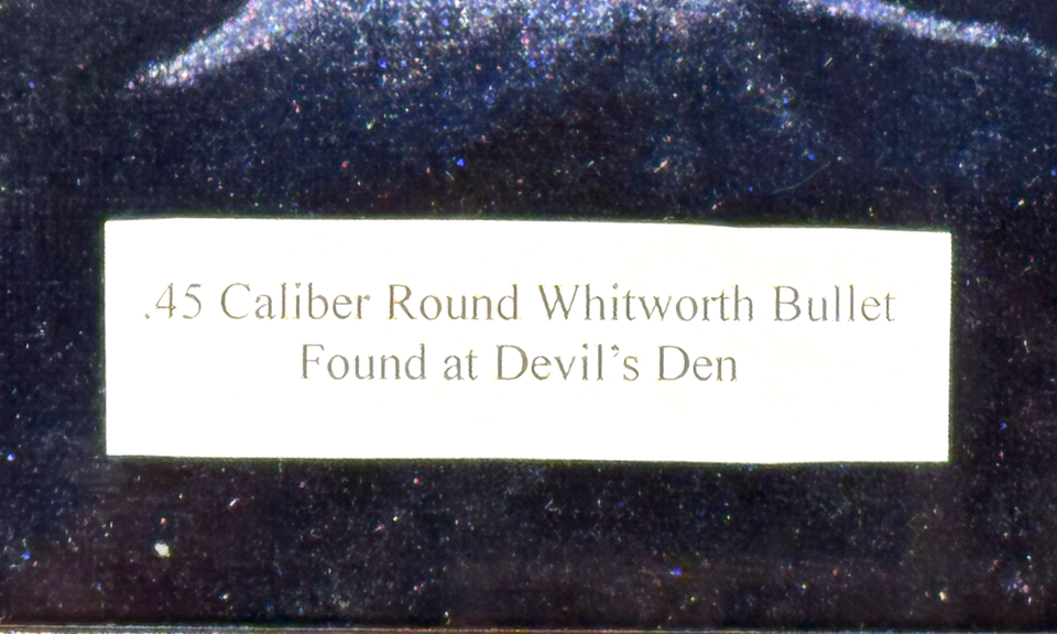 SCARCE CIVIL WAR WHITWORTH 45 CALIBER ROUND BULLET FOUND AT DEVIL'S DEN ...