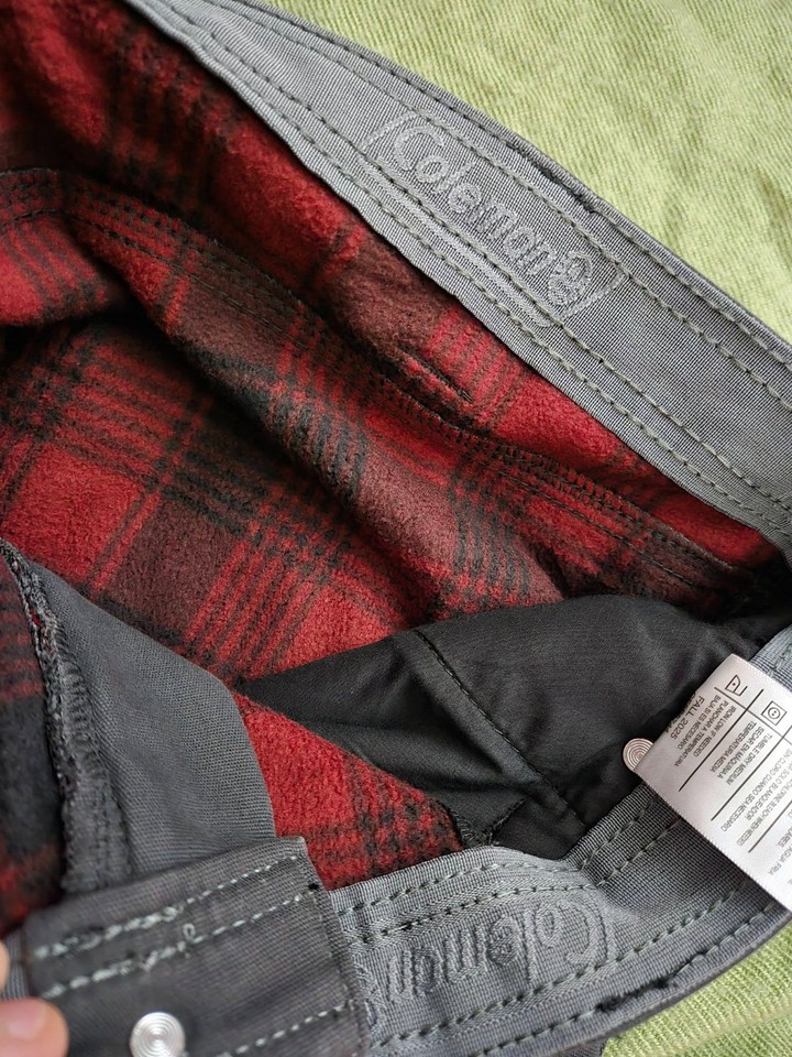 Coleman Pants Mens 36X32 LINED Phantom grey Tear Resistant Utility ...