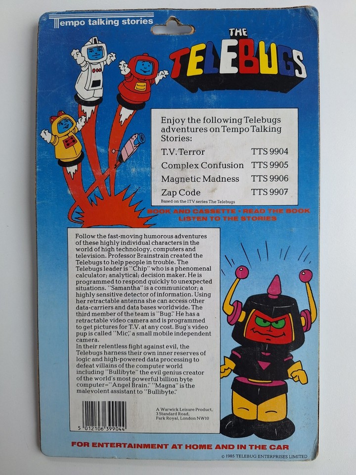 1985 The Telebugs Tempo Talking Stories Book Cassette 80s Retro Vintage ...