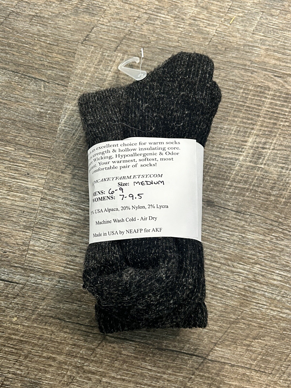 Alpaca Survival Socks Thick Wool Sock Fleece Boot Socks Women Warm Gray ...