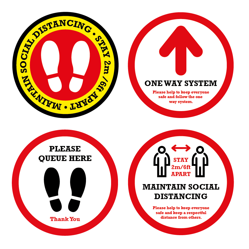 Shop Floor Stickers Social Distancing Floor Decals - Stickers - 7.87 ...