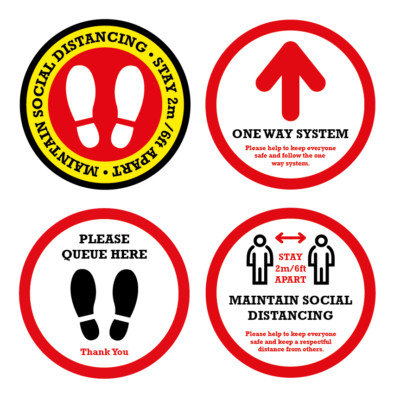 Shop Floor Stickers Social Distancing Floor Decals - Stickers - 7.87 ...