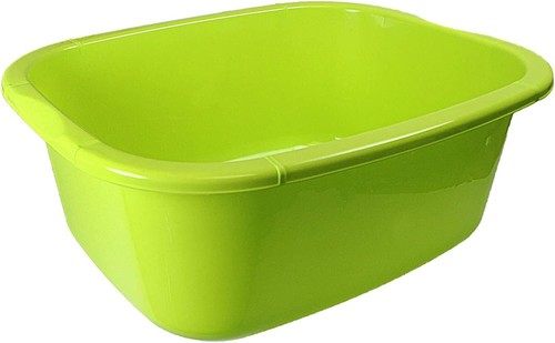 11 Litre Rectangular Washing Up Bowl Dish Washtub Plastic Basin Mixing ...