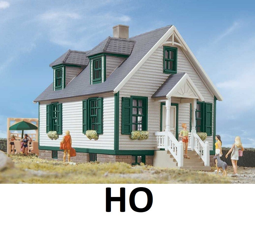 HO Scale - Lake Forest Cottage with Accessories "Building Kit" - 933 ...