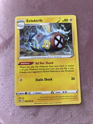 Pokémon Card 060/196 EELEKTRIK - LOST ORIGIN - UNCOMMON - NM | eBay