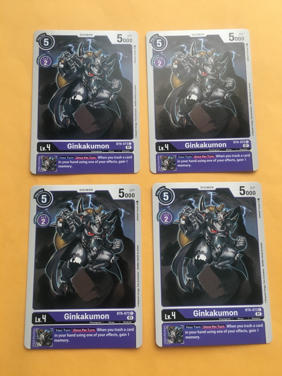 4x Ginkakumon BT6-073 C (Playset) Digimon CCG | Double Diamond Near ...