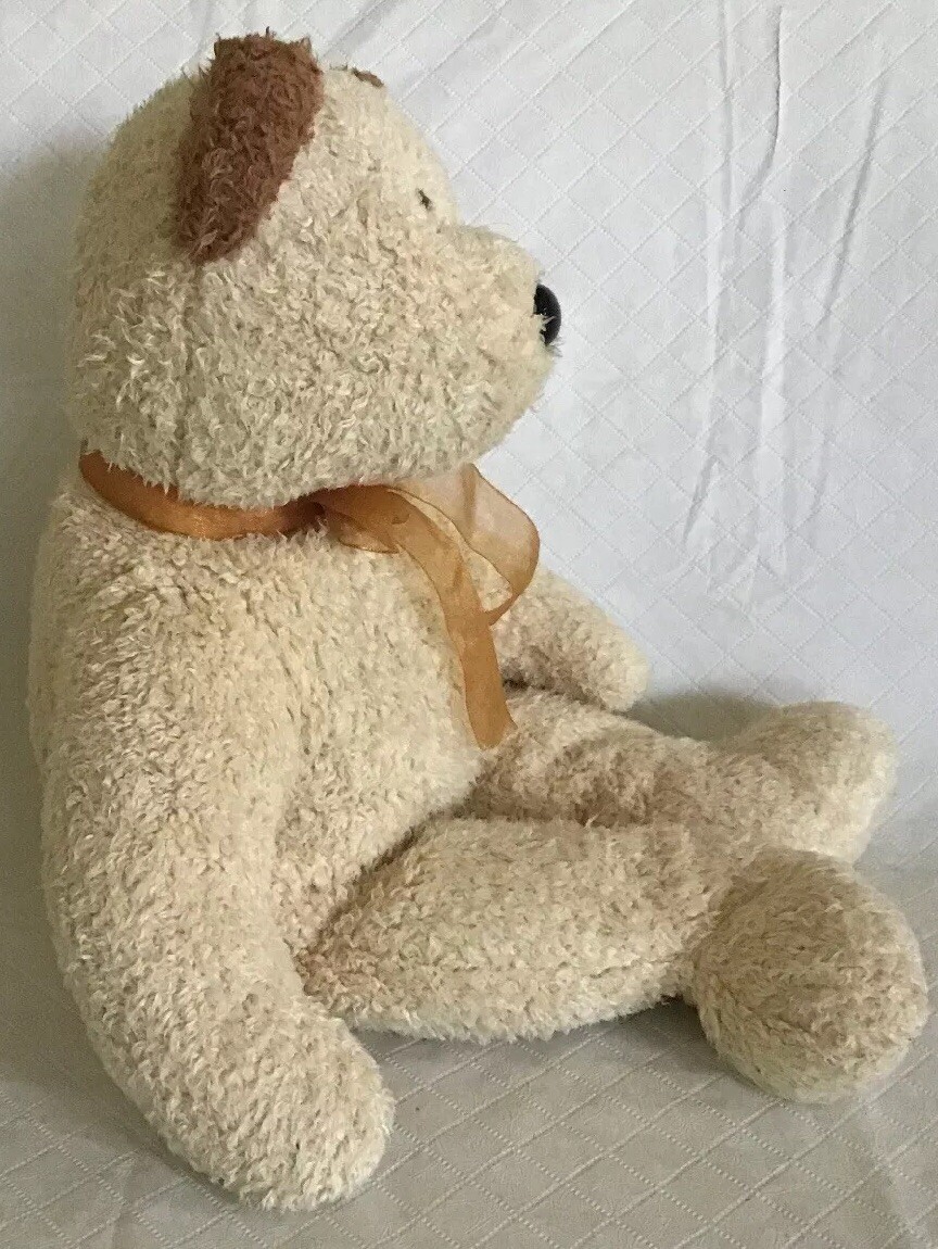 TY Plush Beanie Buddy Buddies Tan Teddy Bear HUGGY w/Tags 14” Retired ...