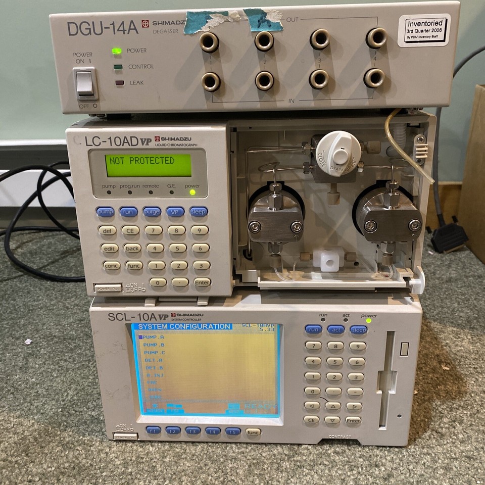 Shimadzu LC-10AD VP SCL-10A DGU-14A Degasser Pump Controller HPLC Setup ...