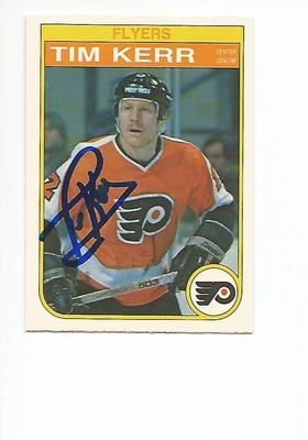 TIM KERR Autographed Signed 1982-83 OPC Hockey card Philadelphia Flyers ...