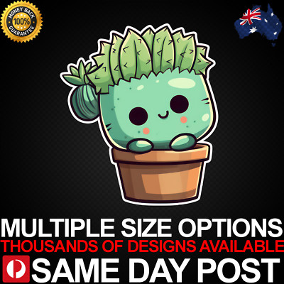 KAWAII CACTUS Vinyl Car Sticker Decal Cheap Cute Plant Flower Succulent ...