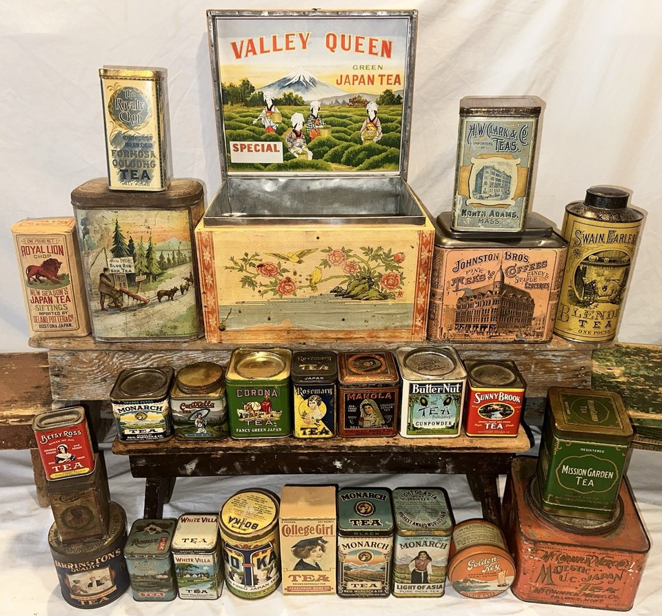 ANTIQUE WM SCHOTTEN COFFEE ROASTER TIN LITHO CAN EARLY ST LOUIS MO ...