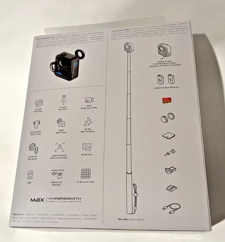 GoPro MAX2 True 8K 360 Video Action Camera Bundle - Black CHDFZ-311-TH ...