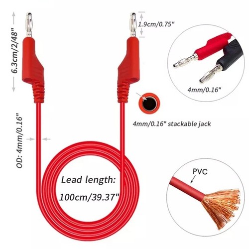 Multimeter Test Leads Set with Probes and Clips for Electrical ...