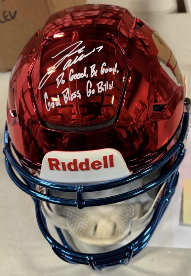 Josh Allen Red Chrome Speed Flex Authentic Autographed Helmet Rare ...
