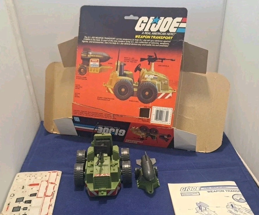 Vintage 1985 Hasbro GI JOE WEAPON TRANSPORT w Cut Box & Instructions ...